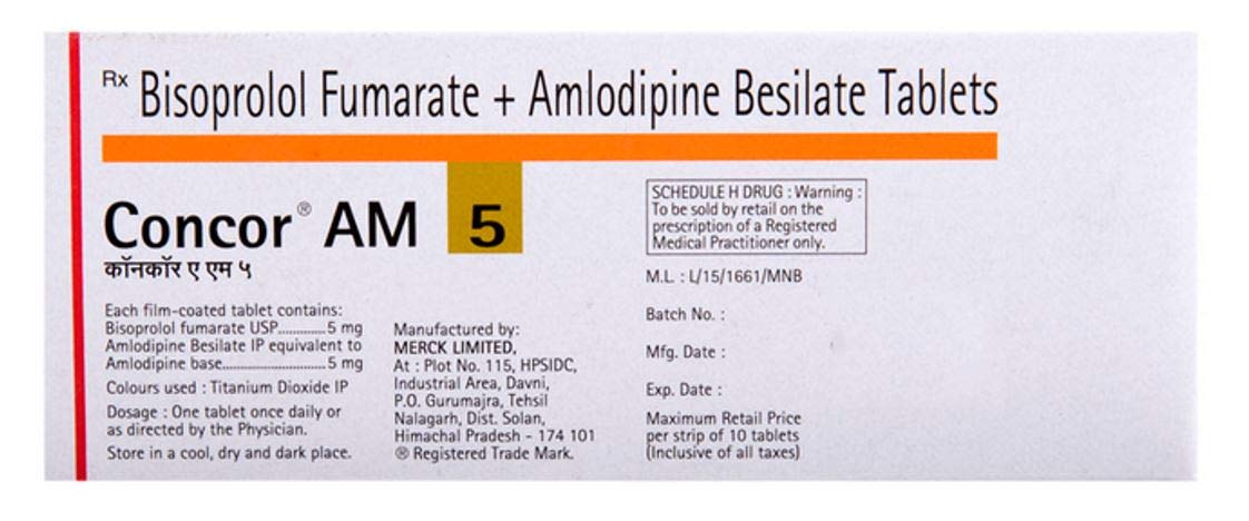 PositraRx: Your Local Online Pharmacy: CONCOR AM 5 TABLET