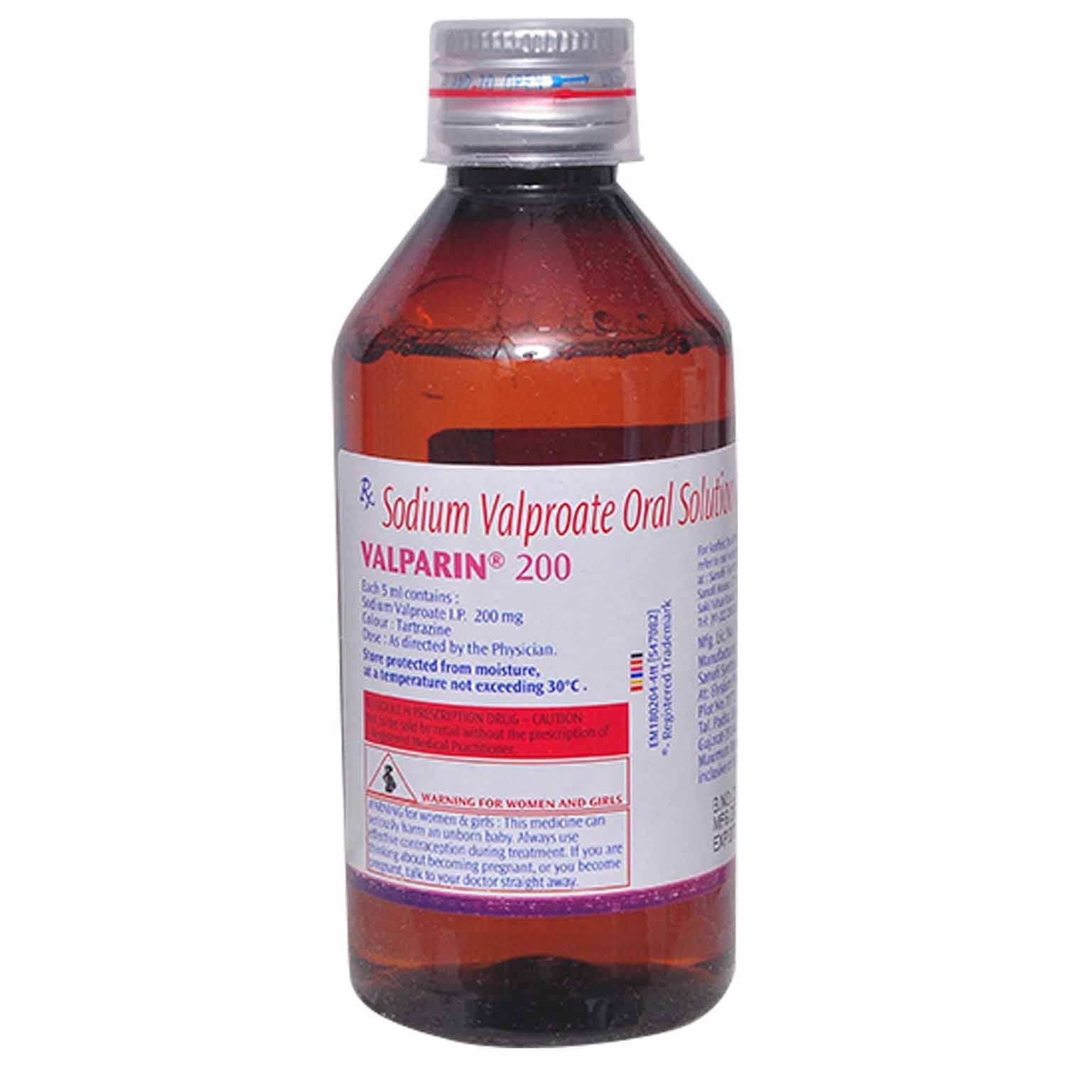 VALPARIN 200 MG SYRUP 200 ML | PositraRx: Your Local Online Pharmacy