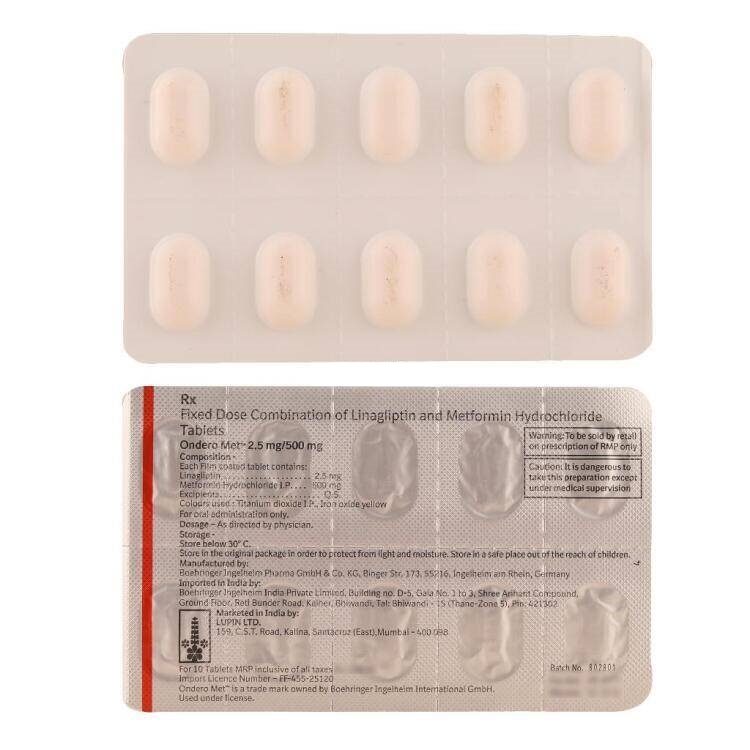 ONDERO MET 2.5 MG/500 MG TABLET | PositraRx: Your Local Online Pharmacy