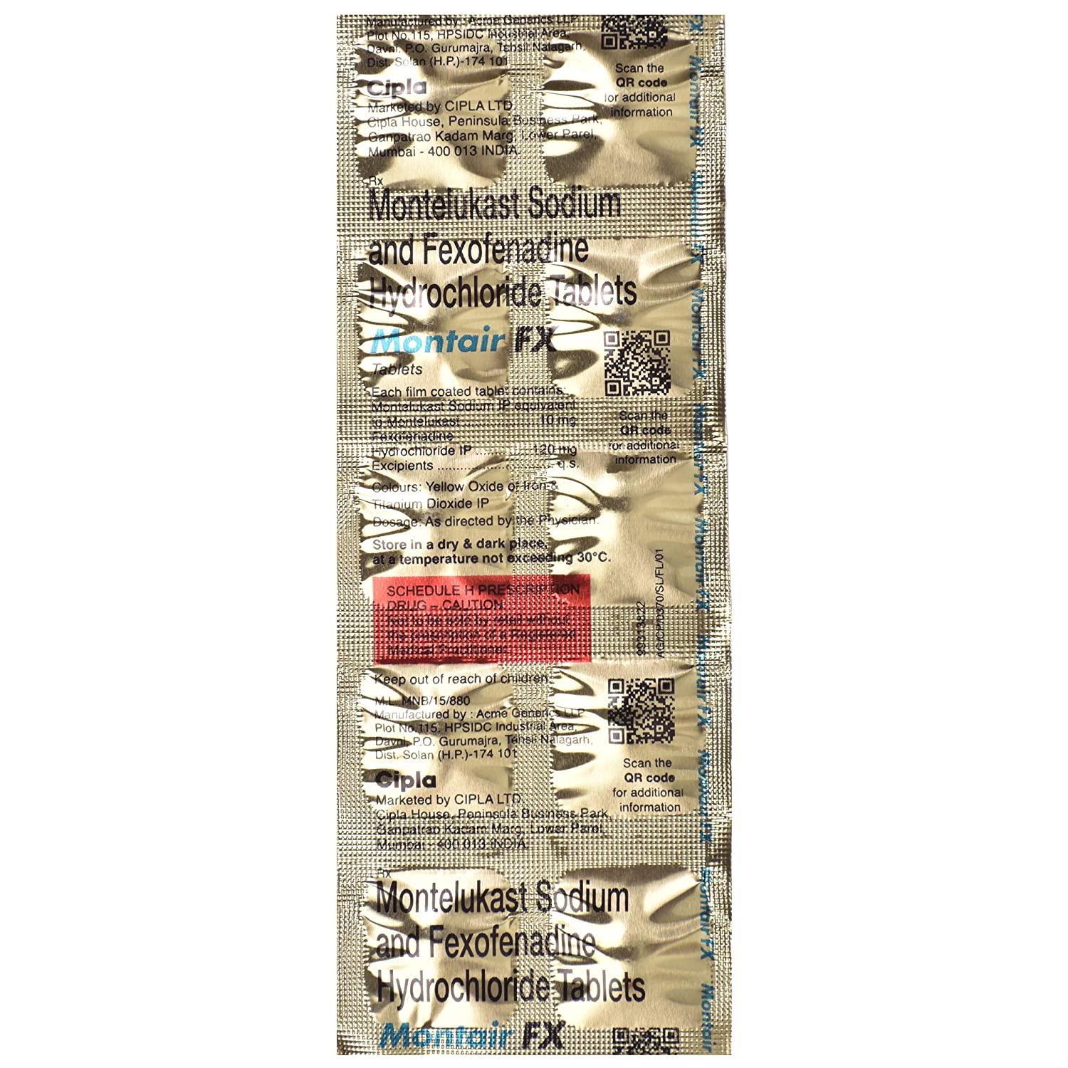 PositraRx: Your Local Online Pharmacy: MONTAIR FX TABLET