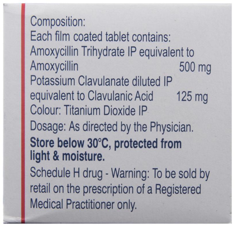 MOXCLAV 625 TABLET | PositraRx: Your Local Online Pharmacy