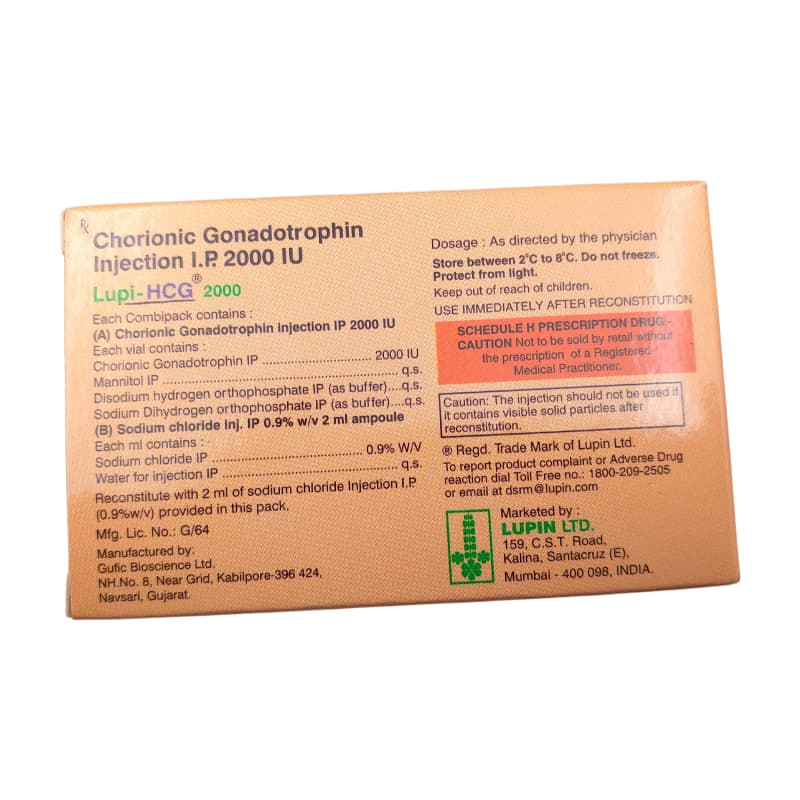 PositraRx: Your Local Online Pharmacy: LUPI-HCG 2000 INJECTION
