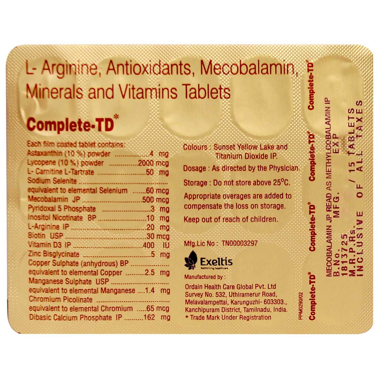 PositraRx: Your Local Online Pharmacy: COMPLETE-TD TABLET