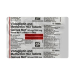 GALVUS MET 50 MG/1000 MG TABLET | PositraRx: Your Local Online Pharmacy
